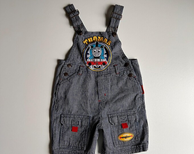 4T Thomas the Train- Vintage Thomas the Train Engineer Striped Overalls ...
