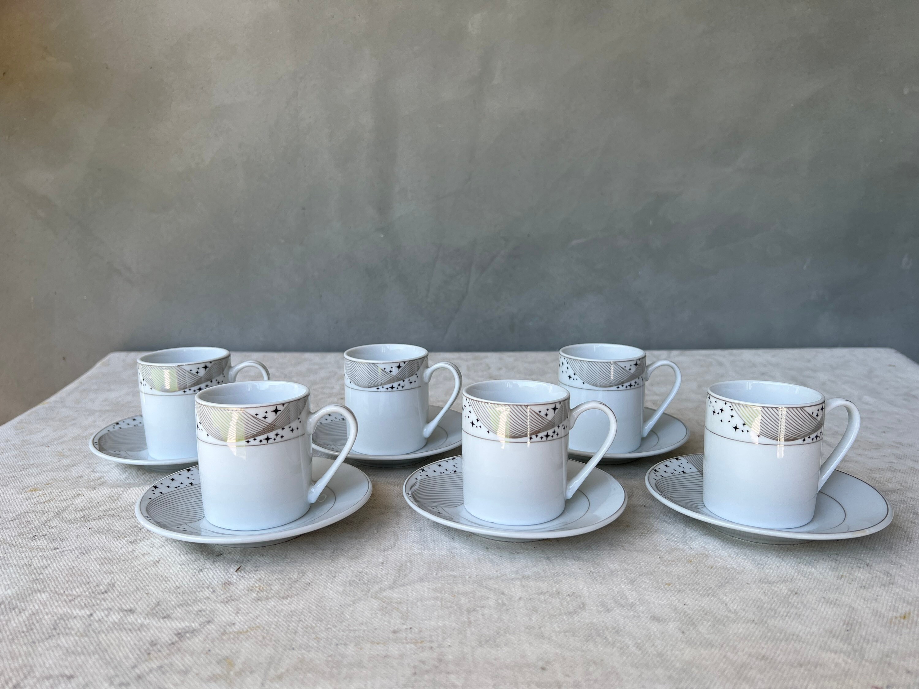 German Design Stardust Porcelain Tea Cups - Etsy