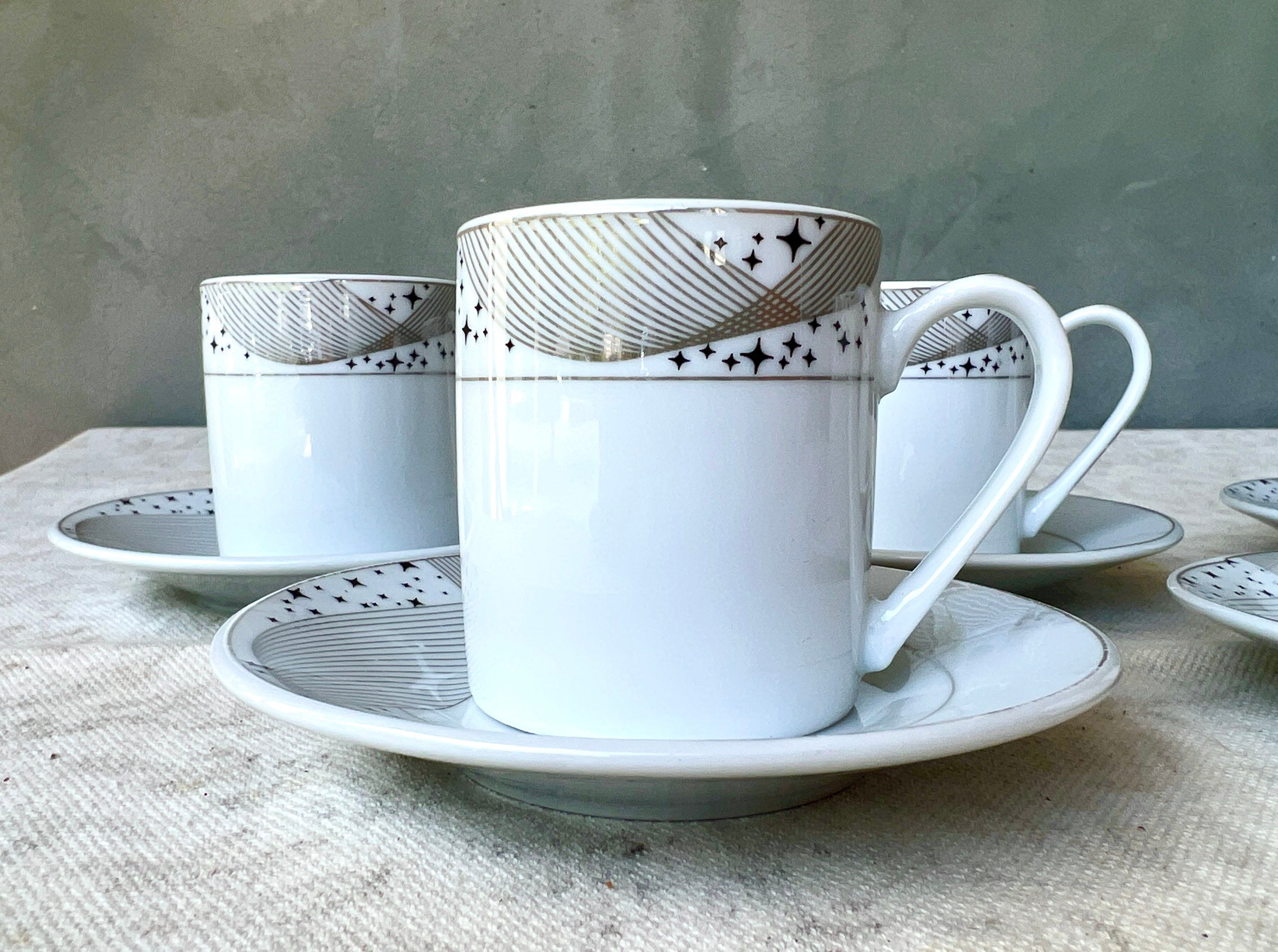 German Design Stardust Porcelain Tea Cups - Etsy
