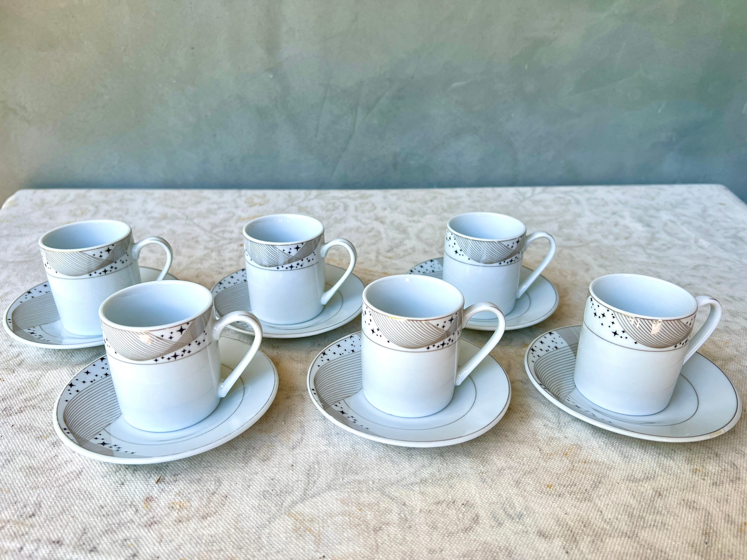 German Design Stardust Porcelain Tea Cups - Etsy