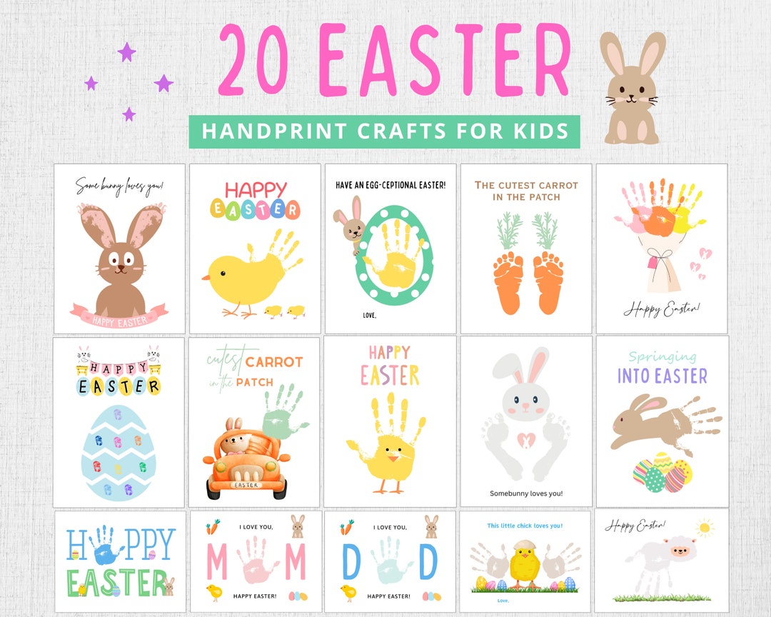 Easter Handprint Craft Easter Handprint Art Easter Handprint Bundle ...