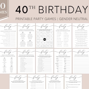 40th Birthday Games | 40th Party Games | 40th Birthday Games Women Men ...