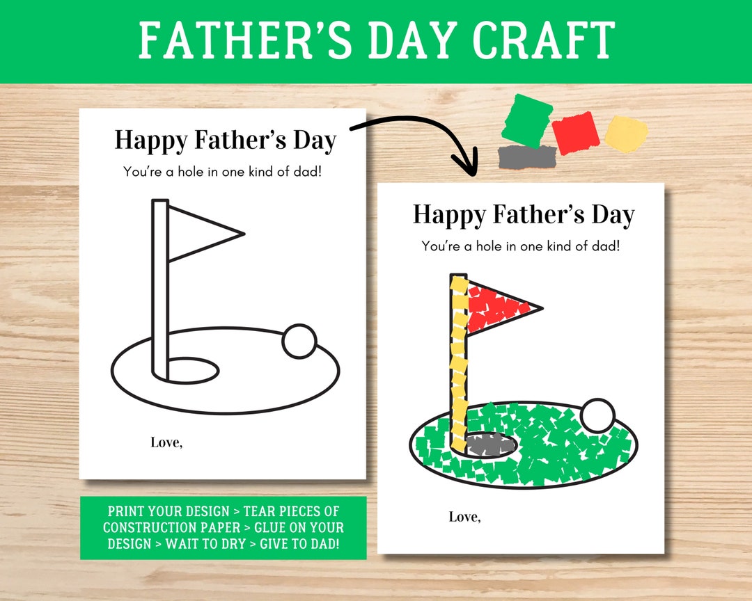 Father's Day Golf Craft | Father's Day Craft for Kids | Simple Fathers ...