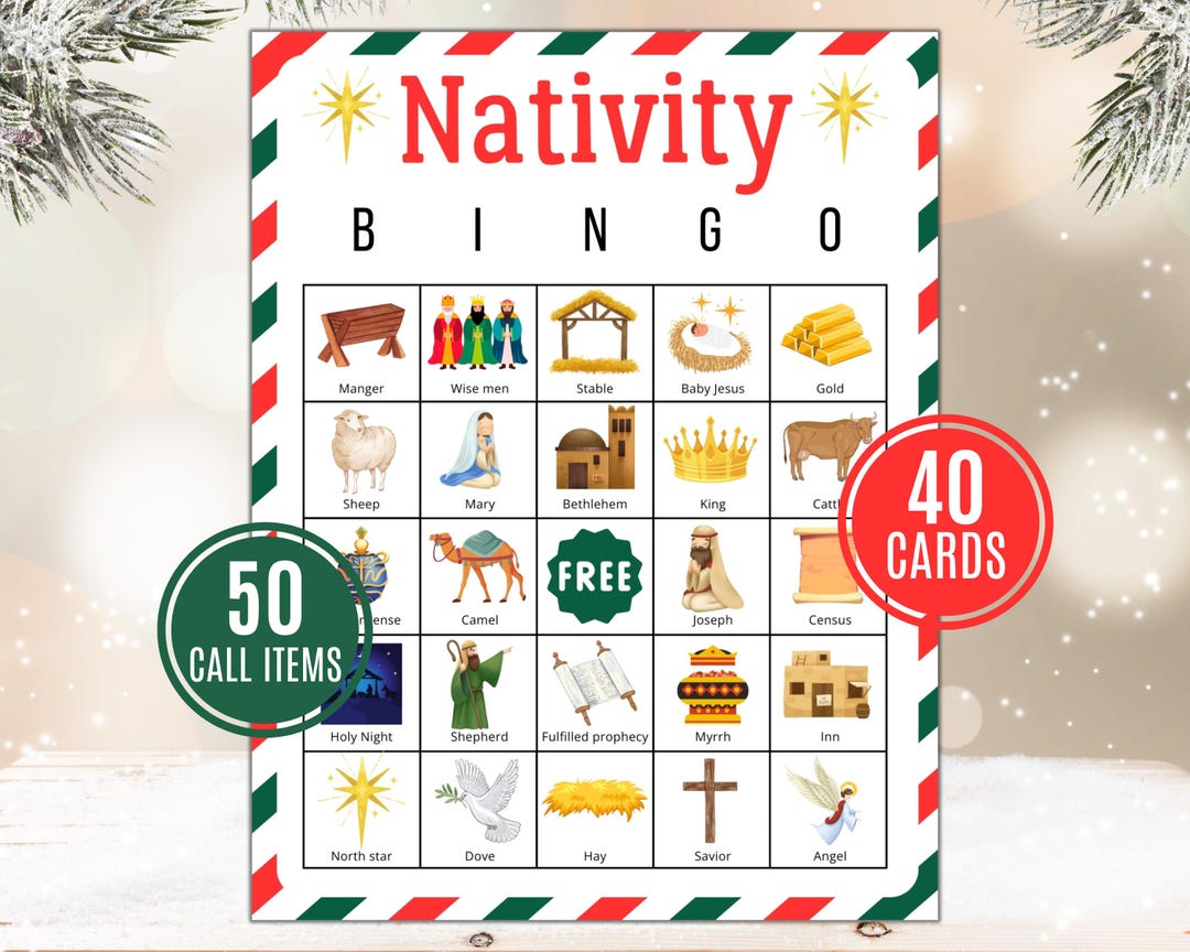 Nativity Bingo | Nativity Game | Christian Christmas Game | Christmas ...