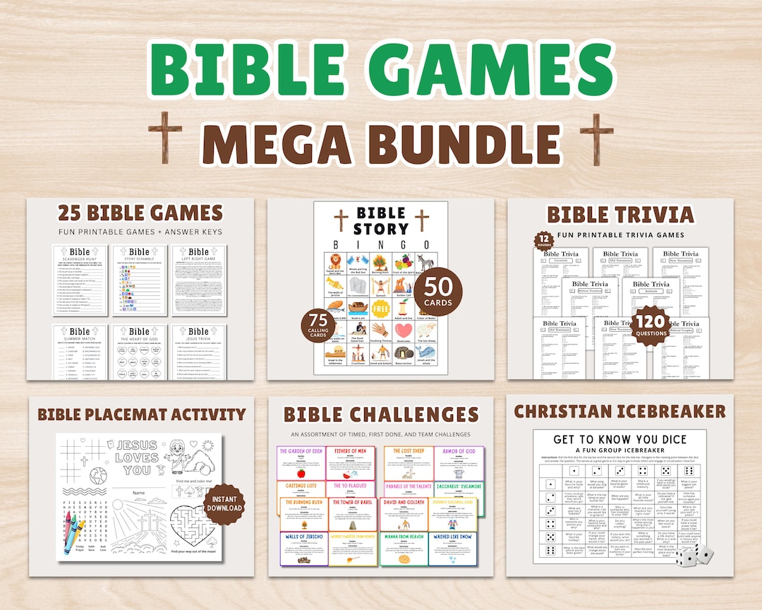 Mega Bible Game Bundle: Trivia, Bingo, Challenges (printable) - Etsy
