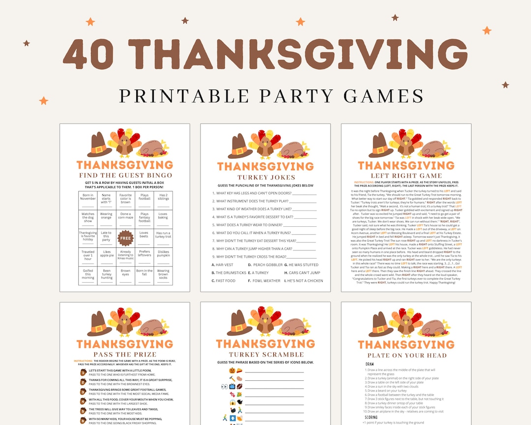 Thanksgiving Games | Thanksgiving Party Games | Thanksgiving Games for ...