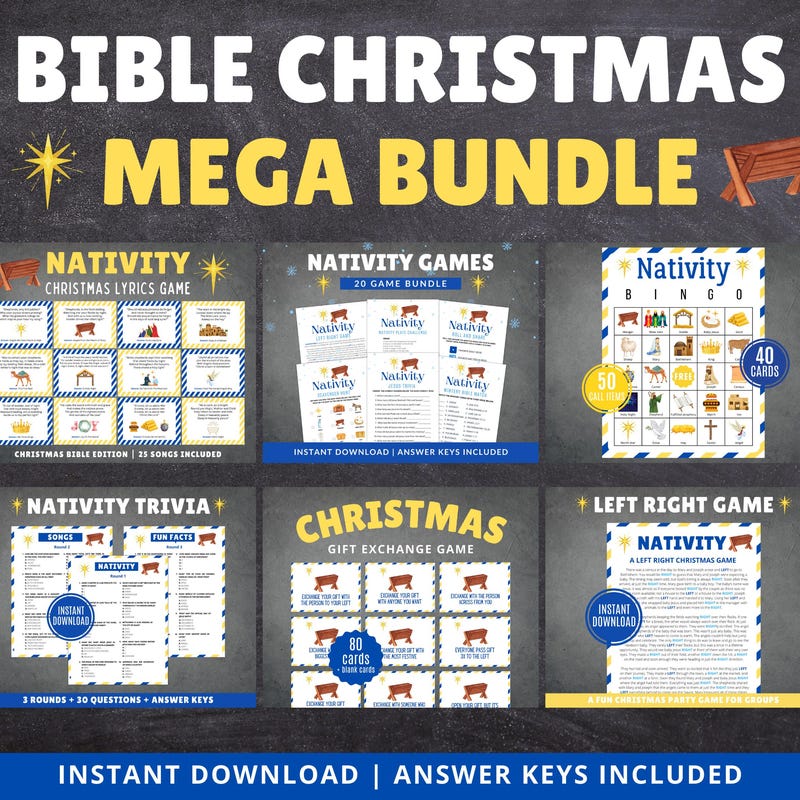 Christian Christmas Games - Etsy