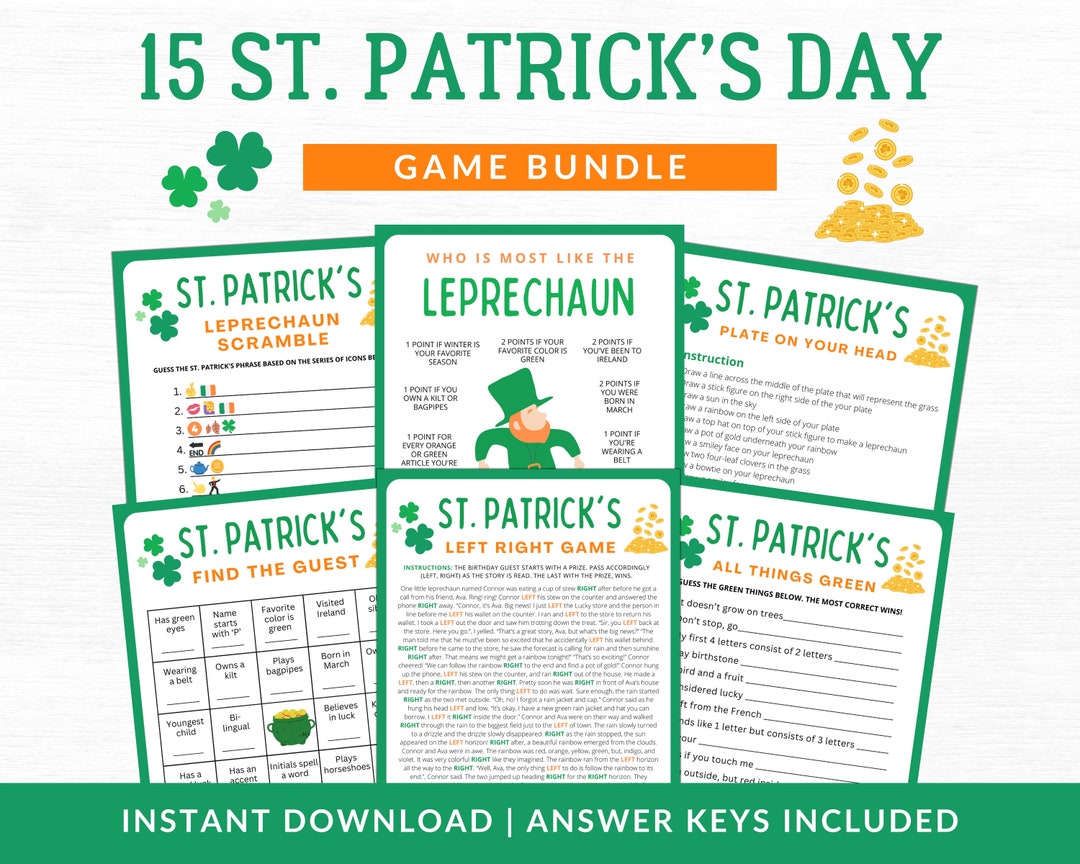 St Patrick's Day Games | St Patricks Games | St Patty's Day Game | St ...