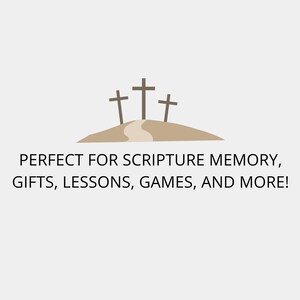Easter Story Scripture Cards: Resurrection Bible Verse Cards (digital ...