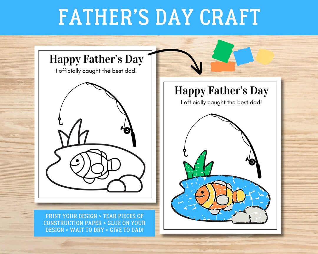 Father's Day Fishing Craft | Father's Day Craft for Kids | Simple ...
