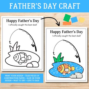Father's Day Fishing Craft | Father's Day Craft for Kids | Simple ...