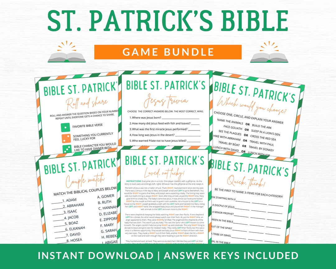 St. Patrick's Bible Games | St Patricks Day Games | Christian St ...