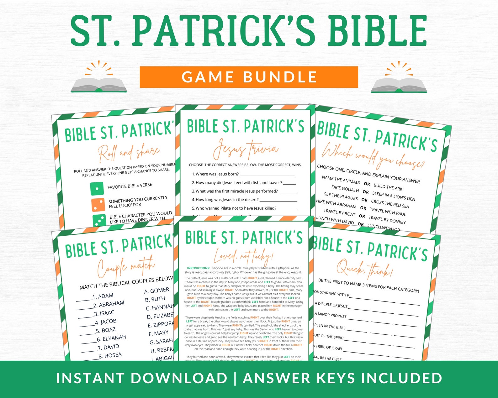 St. Patrick's Bible Games | St Patricks Day Games | Christian St ...