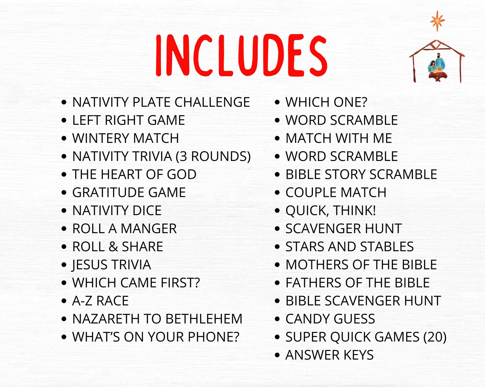 Church Christmas Party Games | Christmas Bible Games | Nativity Games ...