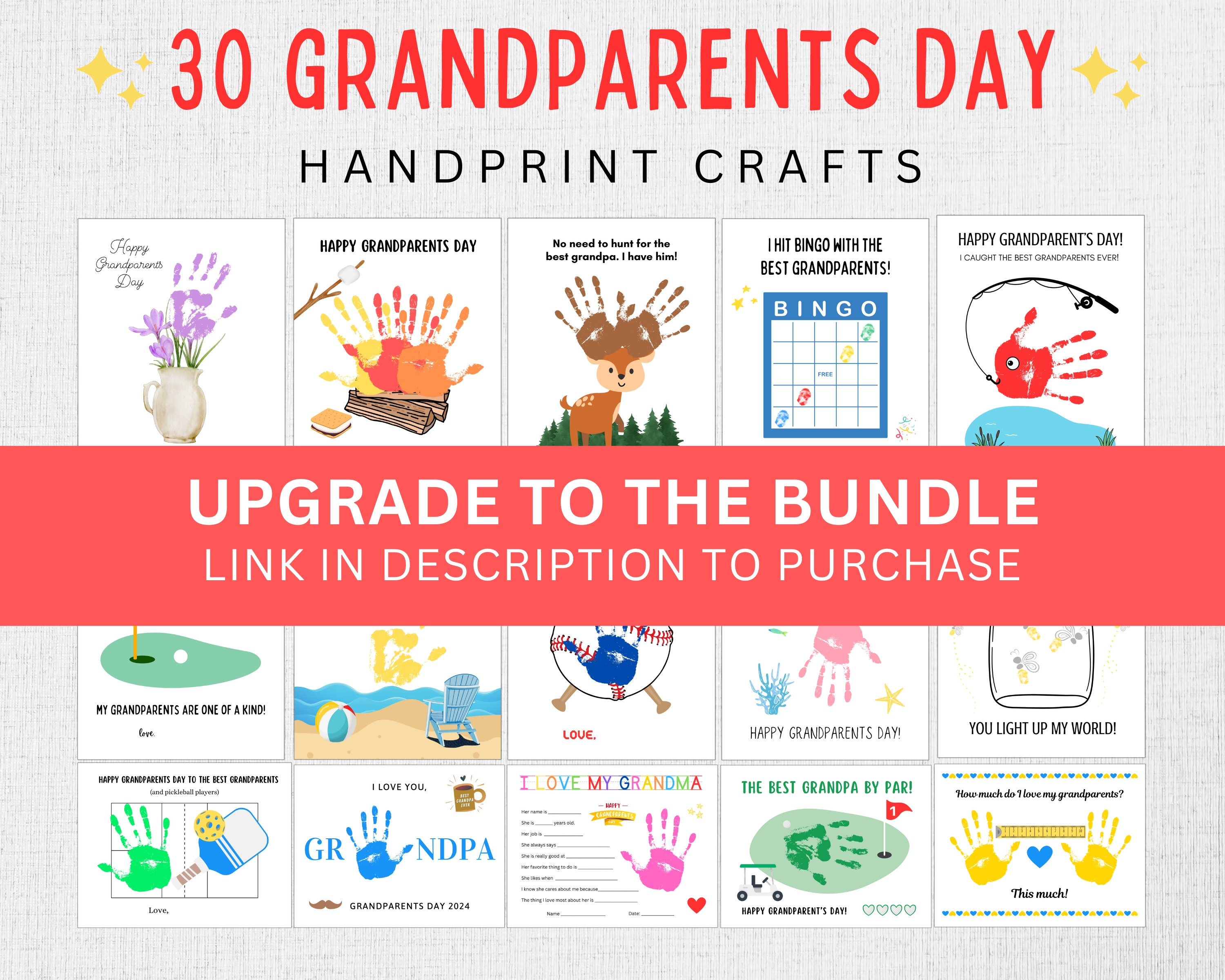 Grandparents Day Handprint Craft | Grandparents Day Craft ...