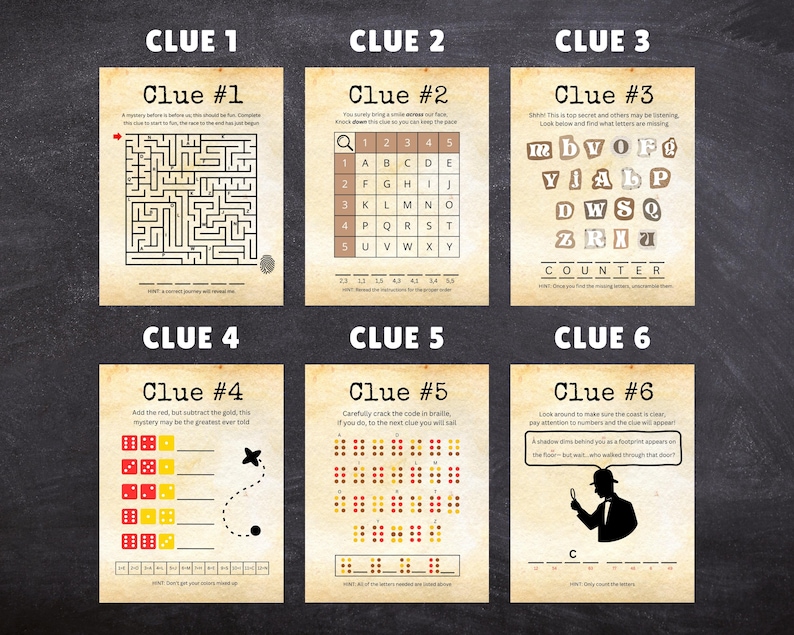 Detective Birthday Scavenger Hunt: 20 Clues, Indoor/outdoor Game ...
