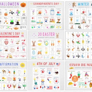 Mega Handprint Craft Bundle | Handprint Craft | Craft for Kids Toddler ...