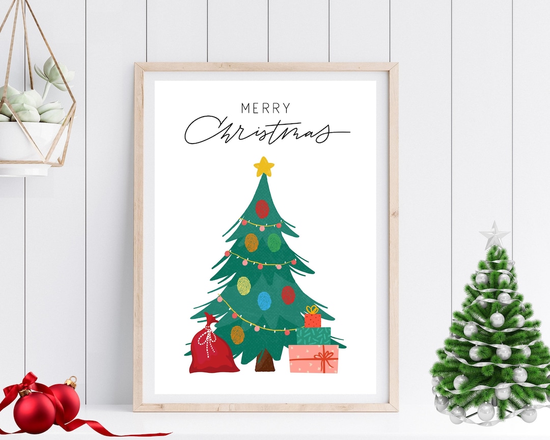Christmas Fingerprint Craft | Christmas Preschool Craft | Christmas ...