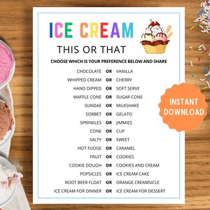 Ice Cream This or That | Ice Cream Party Game | Ice Cream Game | Ice ...