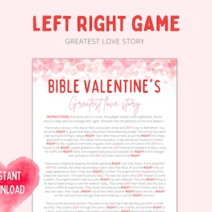 Christian Left Right Valentine Game - Etsy