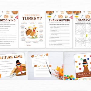 Thanksgiving Game Bundle Thanksgiving Party Games Thanksgiving Games ...