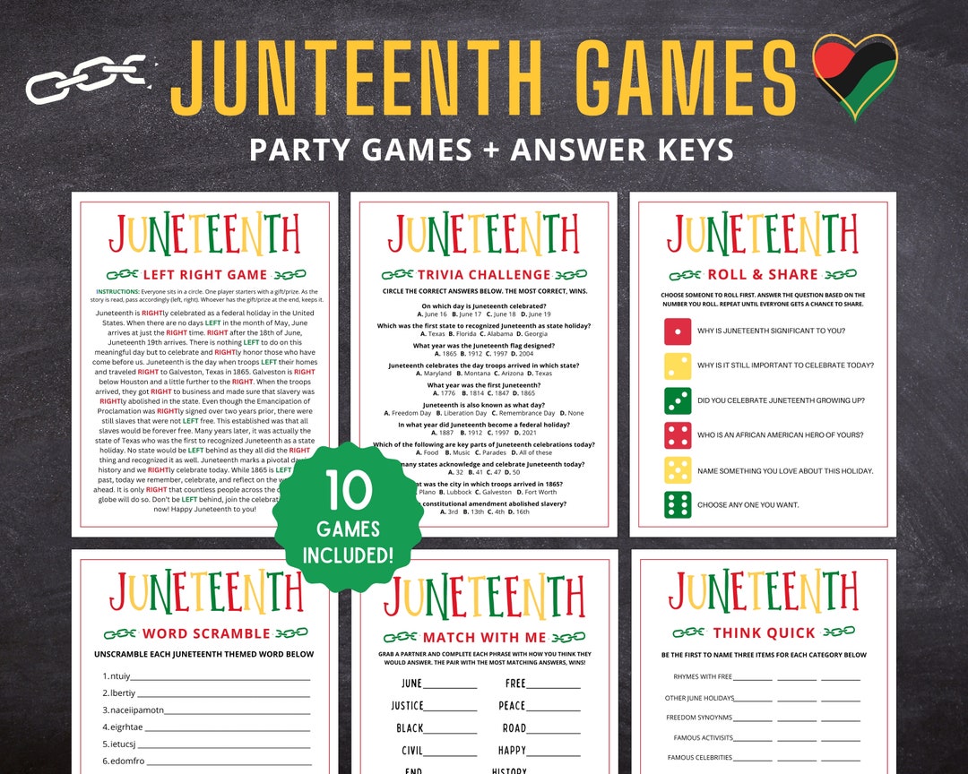 Juneteenth Games | Juneteenth Trivia | Juneteenth Activities | Black ...