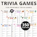 Trivia Game MEGA Bundle: 35 Categories, 350 Questions (printable) - Etsy