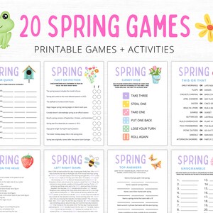 Spring Games Bundle Spring Games Spring Activities - Etsy