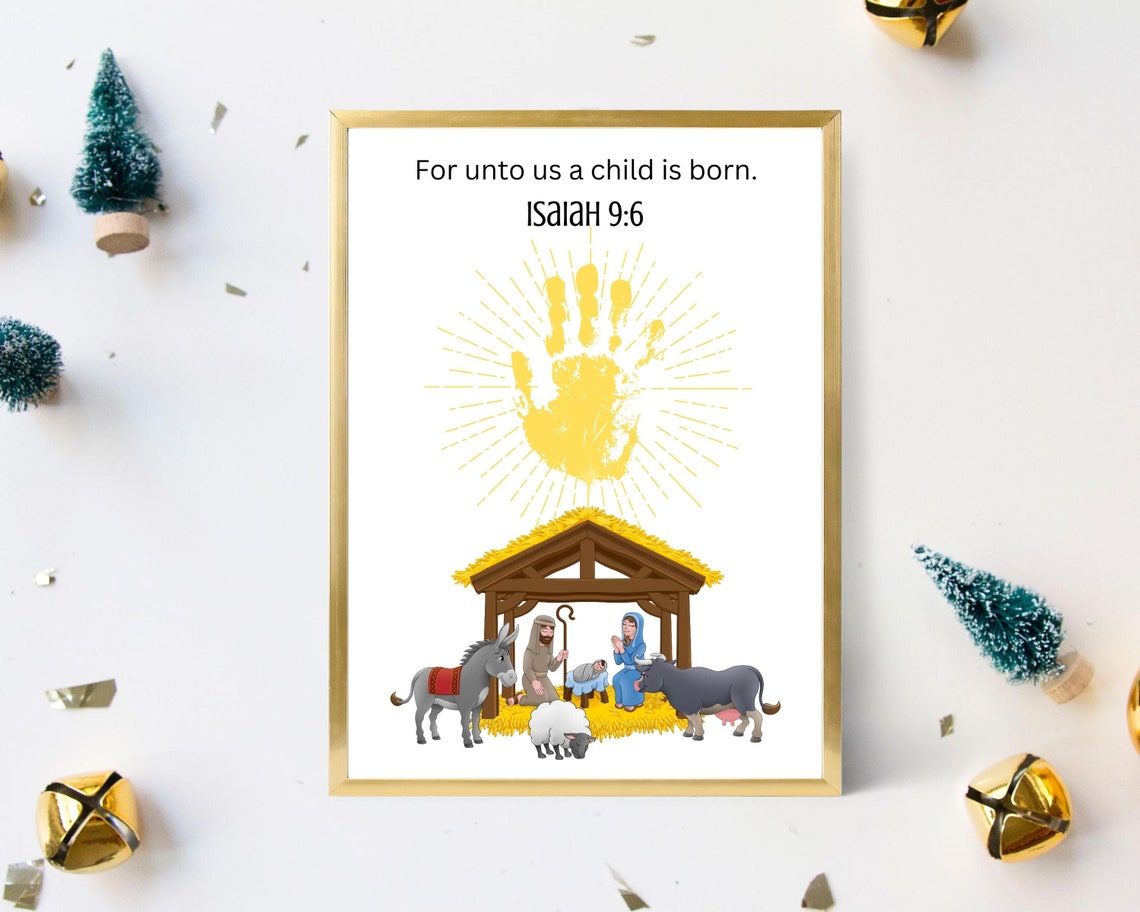 Nativity Handprint Craft Nativity Scene Craft Christian - Etsy