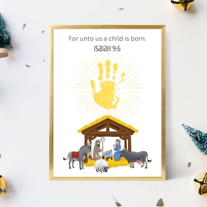 Nativity Handprint Craft Nativity Scene Craft Christian Christmas Craft ...