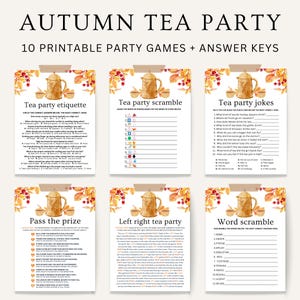 Autumn Tea Party Games | Fall Tea Party Games | Tea Party Games ...