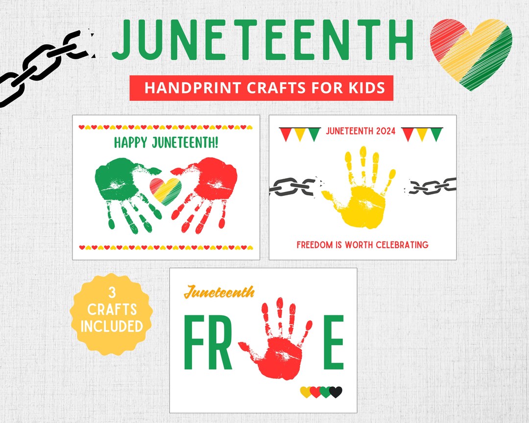 Juneteenth Handprint Craft | Juneteenth Craft | Juneteenth for Kids ...