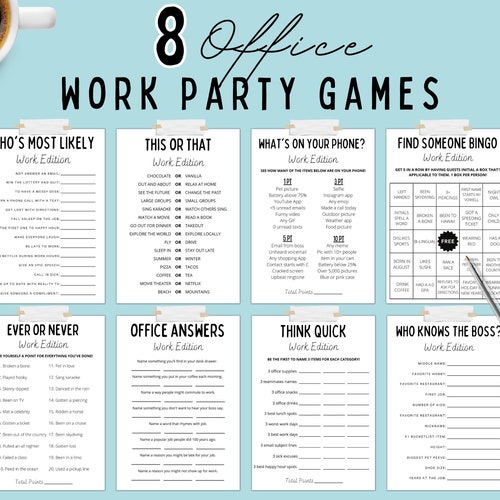 Office Party Games Work Party Games Staff Games Team - Etsy Canada