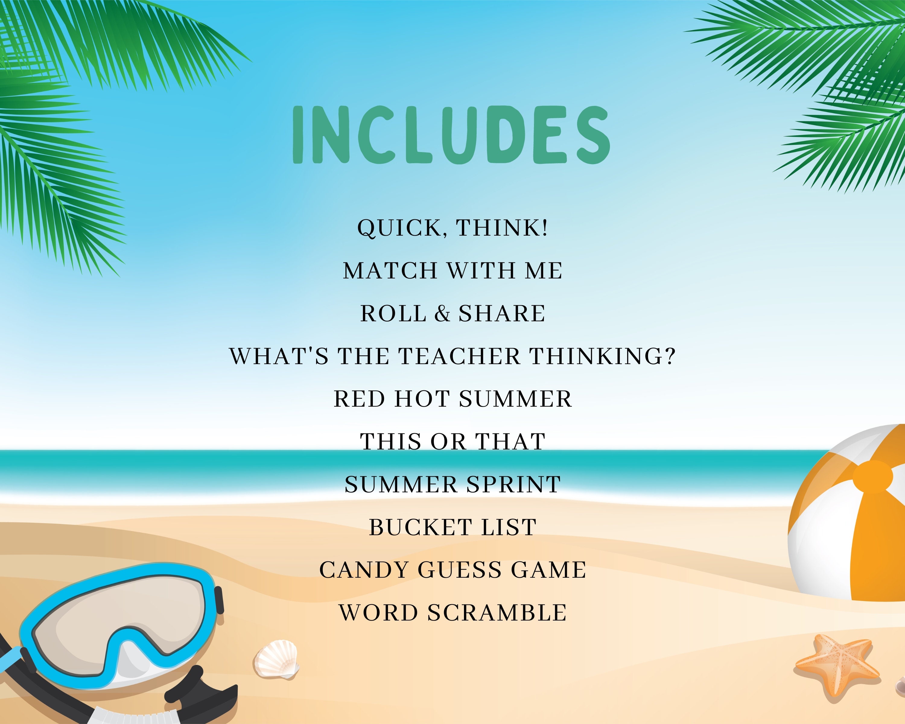 End of Year Party Games | Classroom Activity (digital Download) - Etsy