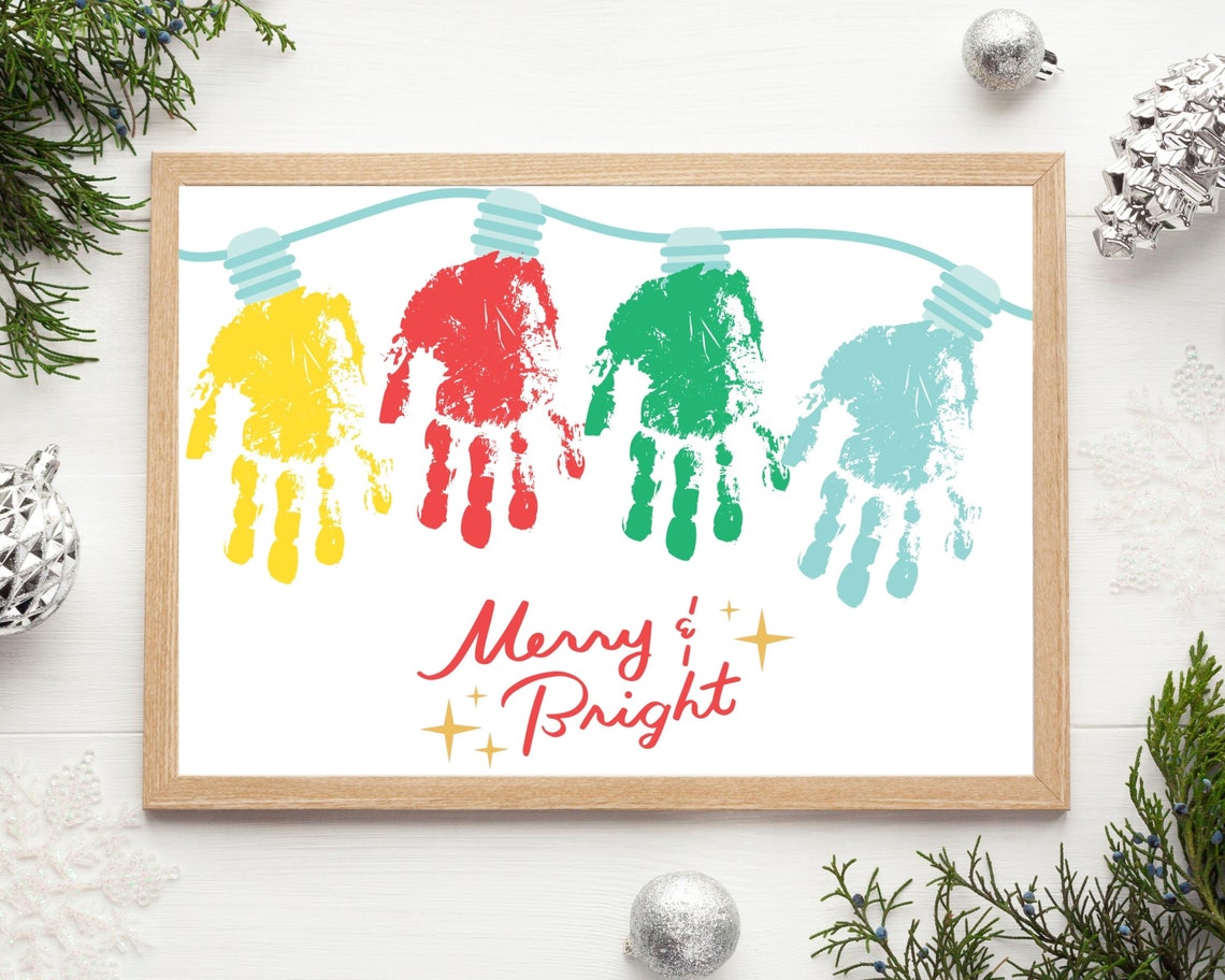 Christmas Handprint Craft Christmas Preschool Craft - Etsy