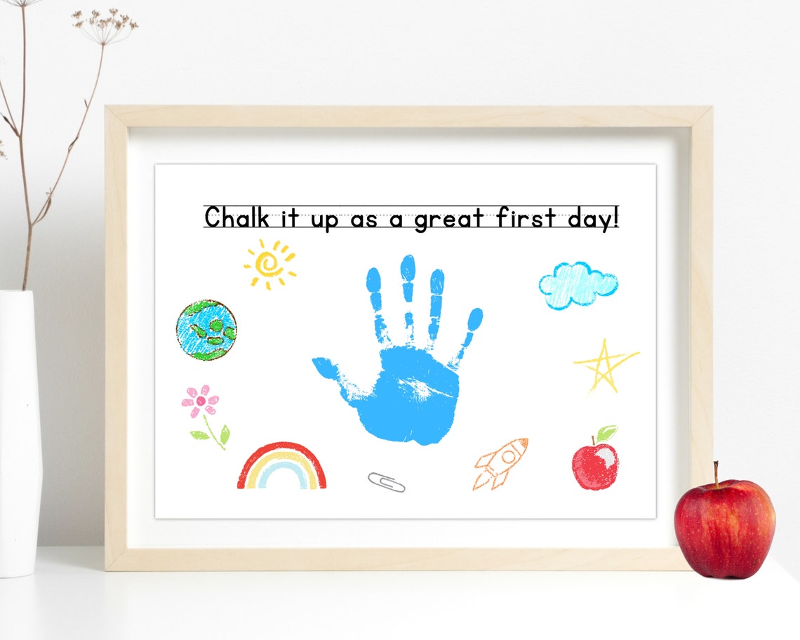 First Day of School Handprint Art: Keepsake Craft (digital Download) - Etsy