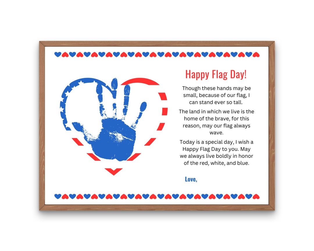 Flag Day Craft | Flag Day Handprint Craft | Flag Day for Kids | Flag ...