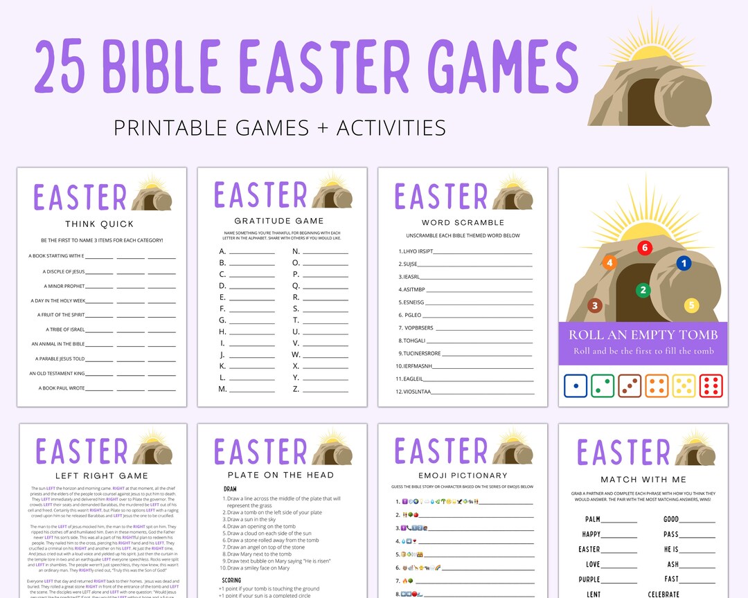 Easter Bible Games Christian Easter Games Easter Games - Etsy México
