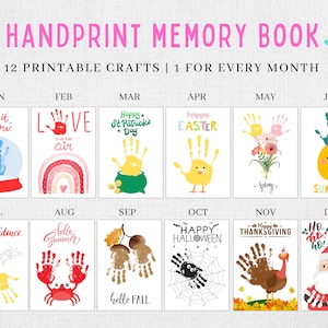Handprint Keepsake Handprint Memory Book Handprint Art - Etsy
