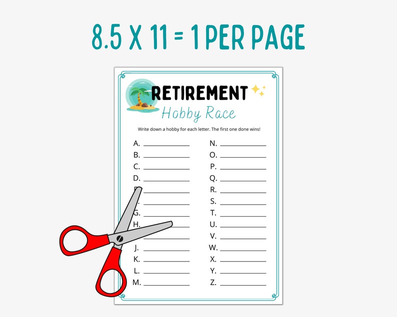 Retirement Hobby Race Retirement Party Games Retirement - Etsy