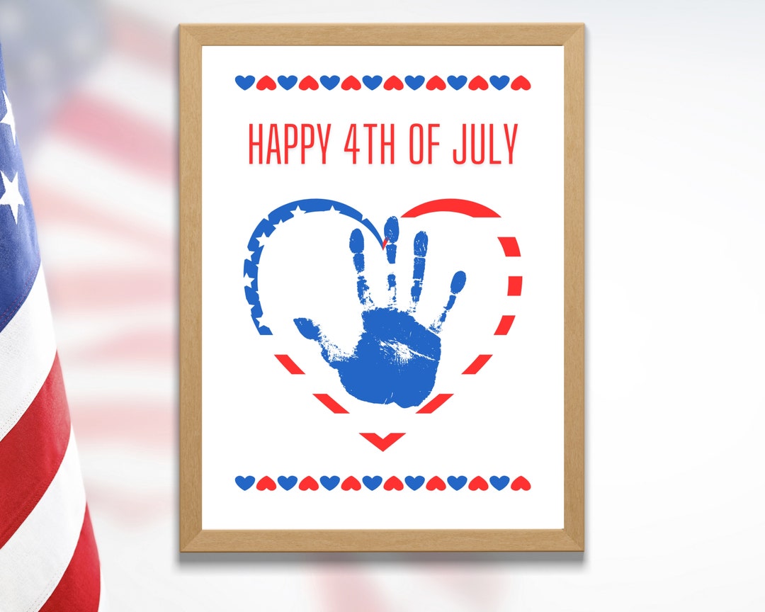 4th of July Craft 4th of July Handprint Craft July 4th Handprint Art ...