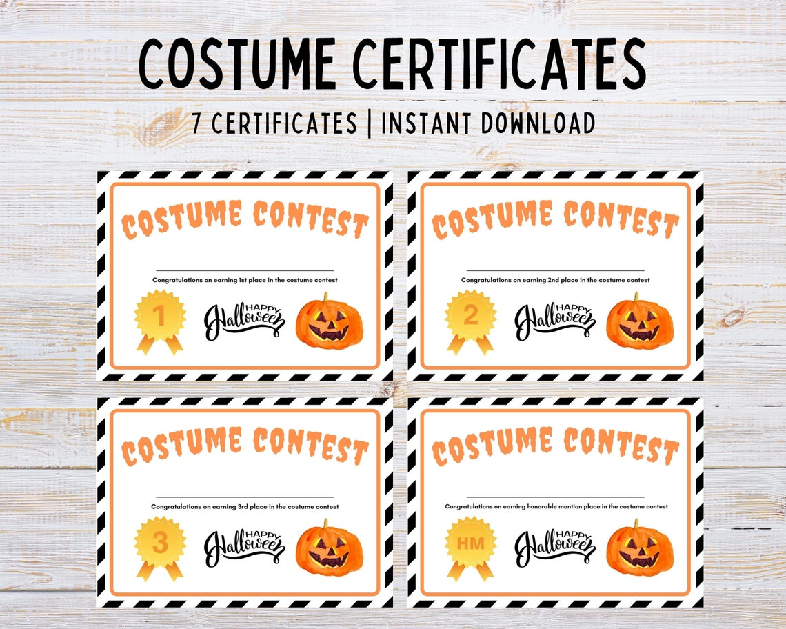Halloween Costume Contest Kit | Printable Ballots and Awards (digital ...