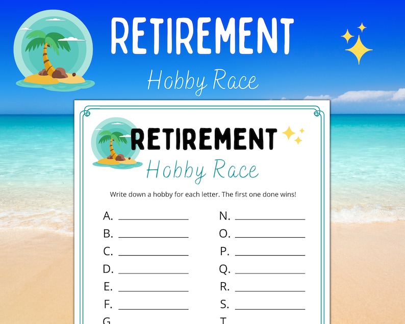 Retirement Hobby Race Retirement Party Games Retirement - Etsy