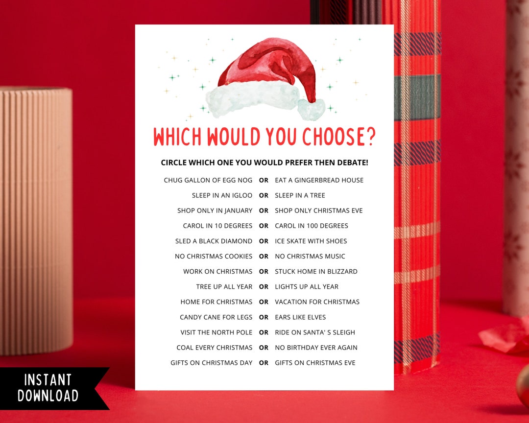 Funny Christmas Game | Christmas Game Printable | Games for Christmas ...