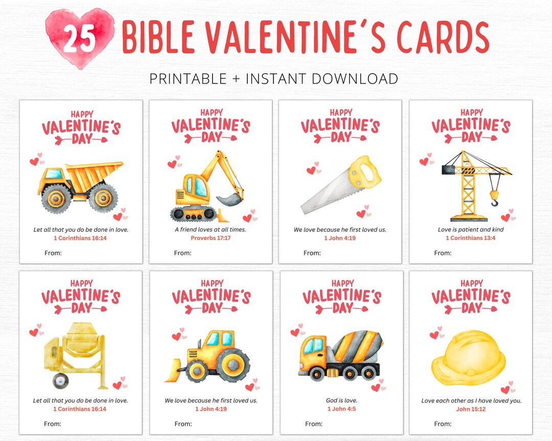 Bible Construction Valentines | Christian Valentines Cards | Bible ...