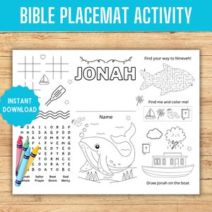 Bible Placemat | Sunday School Craft | Bible Story Crafts | Bible Craft ...