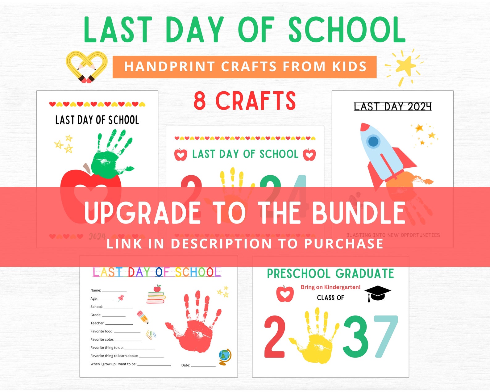 Last Day of School Craft Last Day of Preschool Preschool Graduation ...