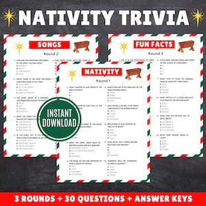 Nativity Trivia | Christmas Bible Trivia | Christian Christmas Game ...