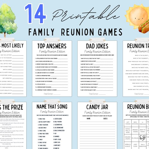 Family Reunion Game Bundle Family Reunion Games Family - Etsy