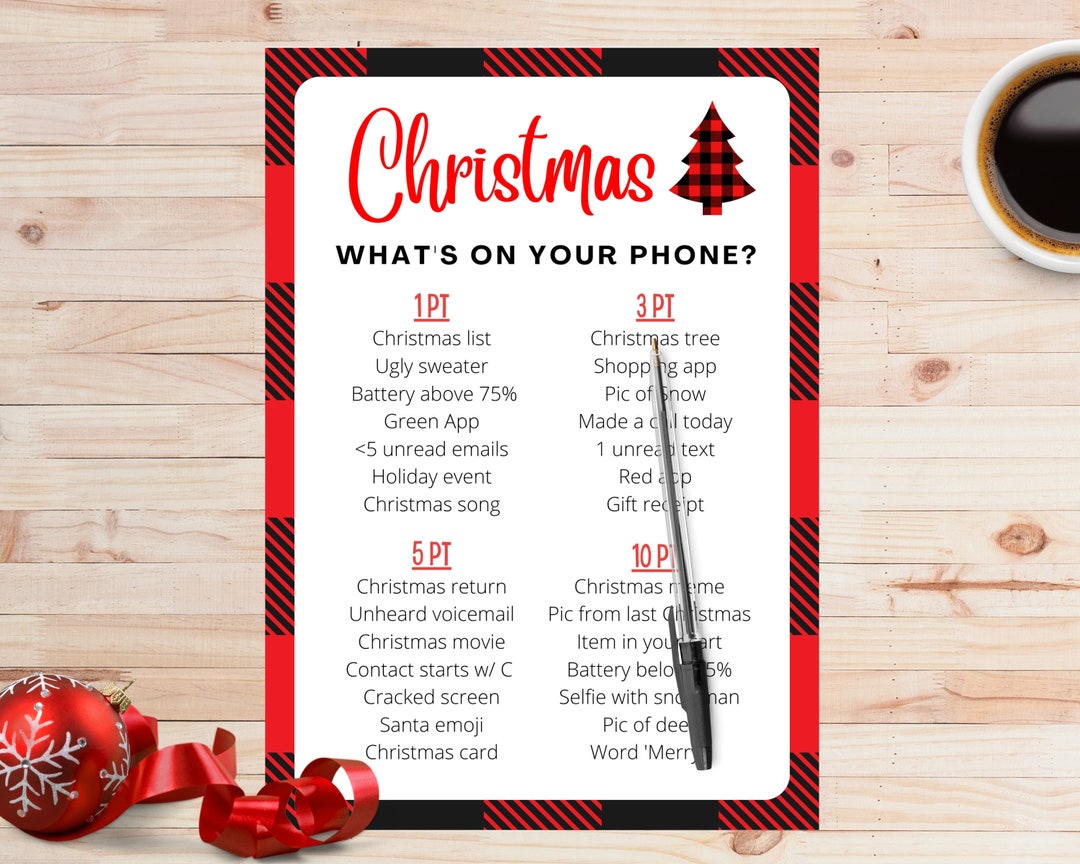 What's on Your Phone Christmas | Christmas Party Games | Christmas ...